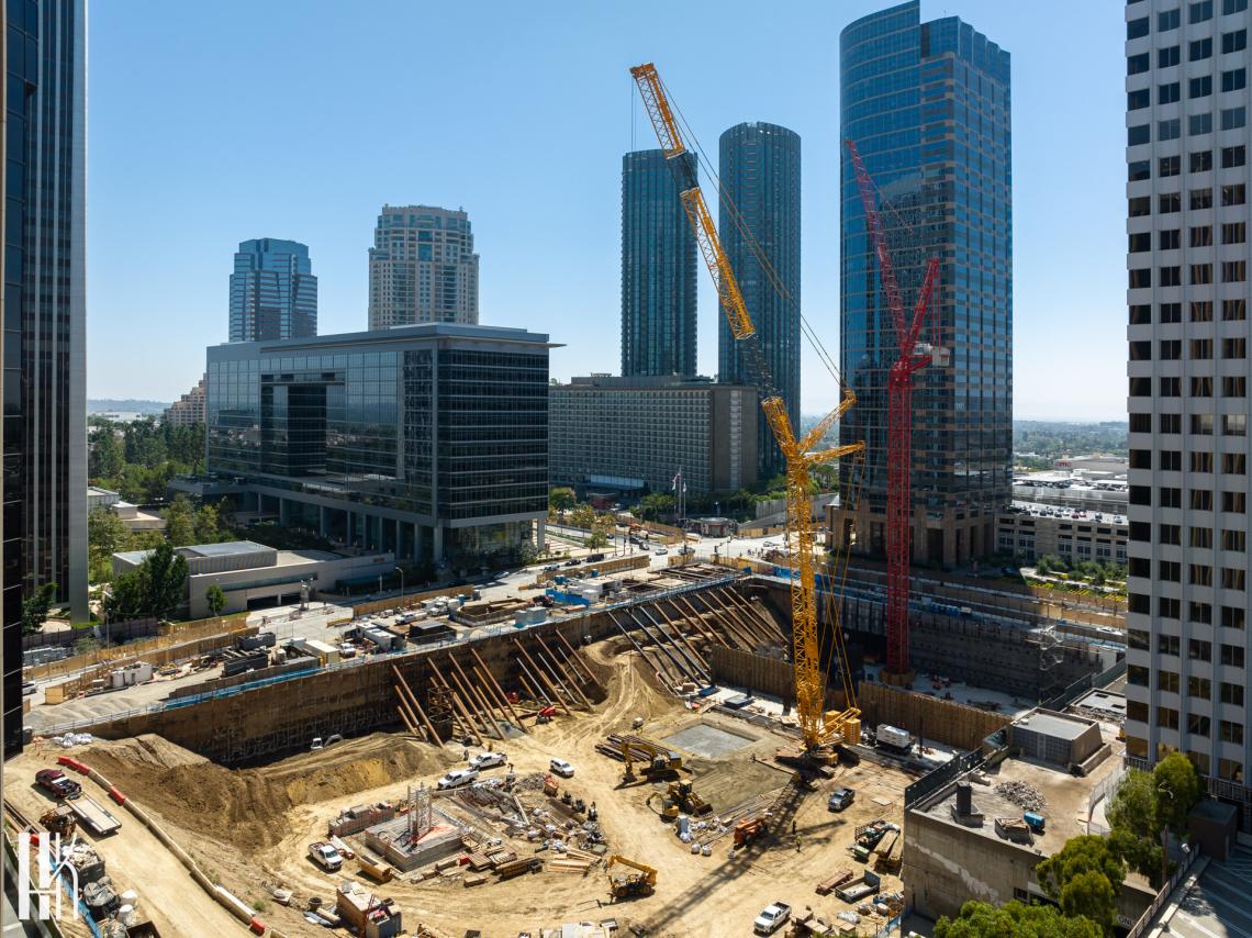 Tower crane arrives at Century City Center site | Urbanize LA