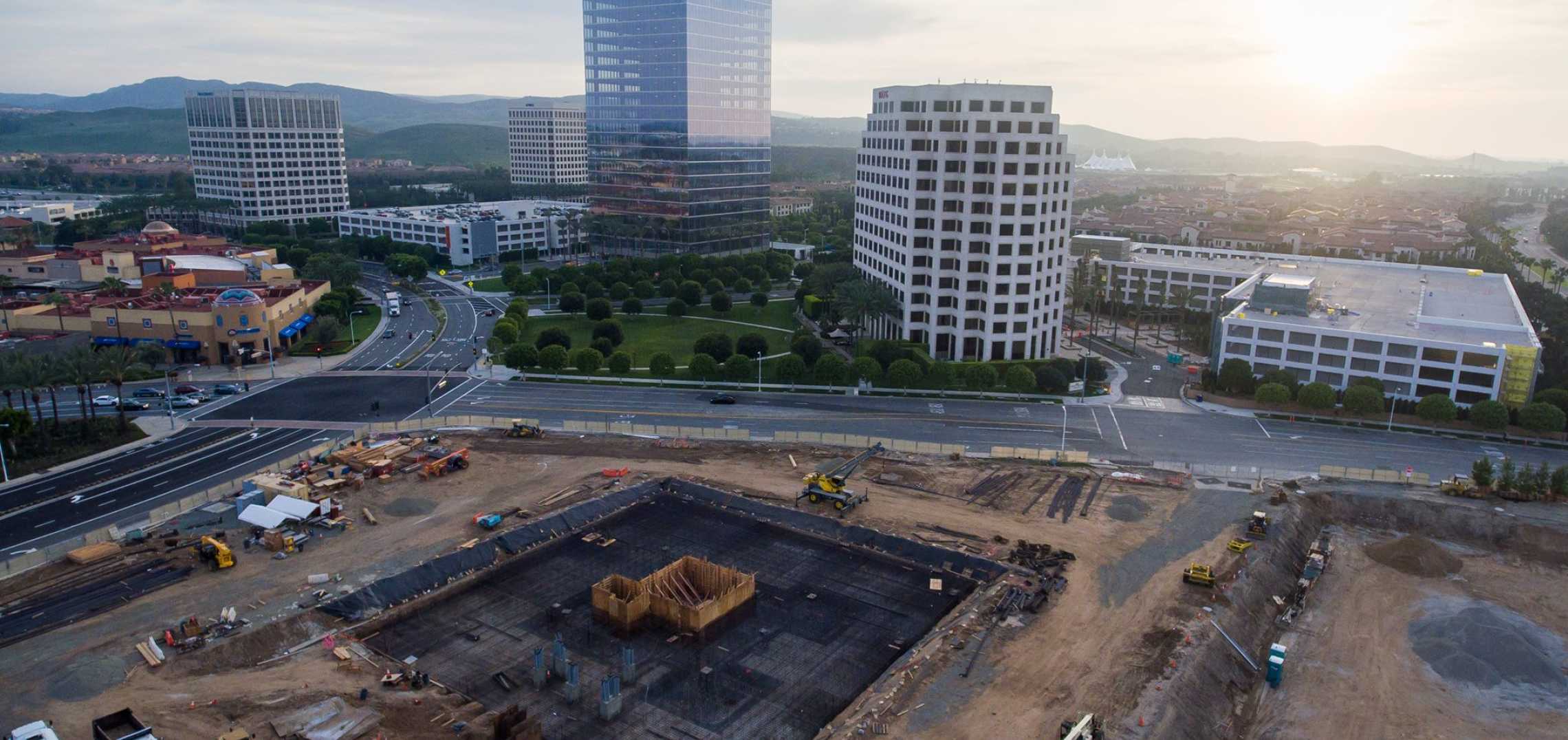 Construction Ramps Up for Irvine Office Tower | Urbanize LA