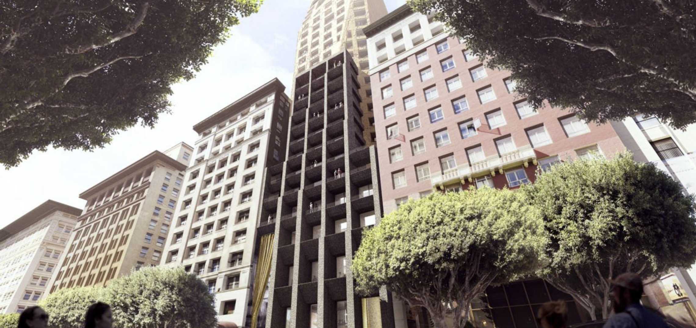 Rendering Revealed for Slim DTLA Hotel Tower | Urbanize LA