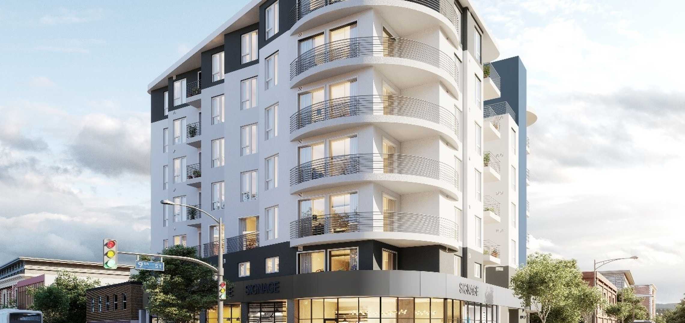 Progress report for two mixed-use buildings at 9th and La Brea ...