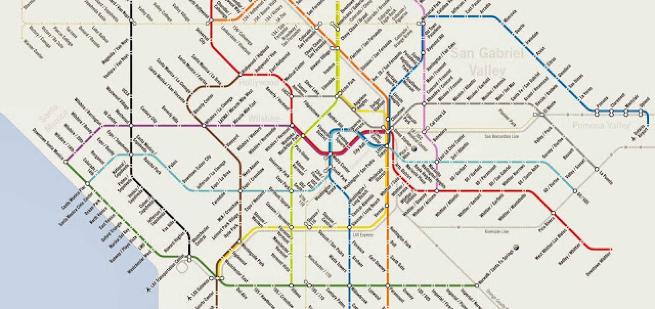 Ambitious Fantasy Map for Metro Rail | Urbanize LA