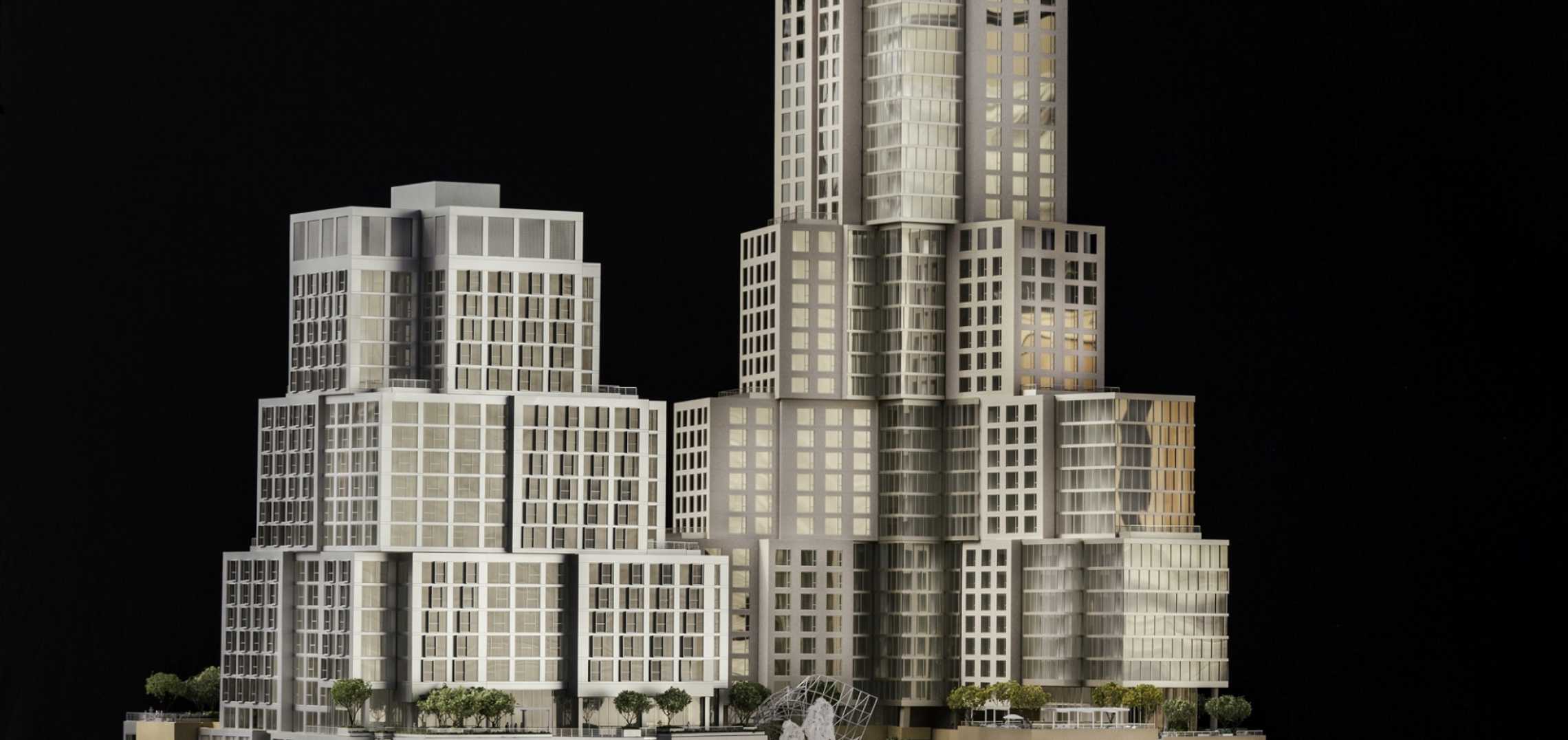 3-D Model Previews Frank Gehry's Grand Avenue Towers | Urbanize LA