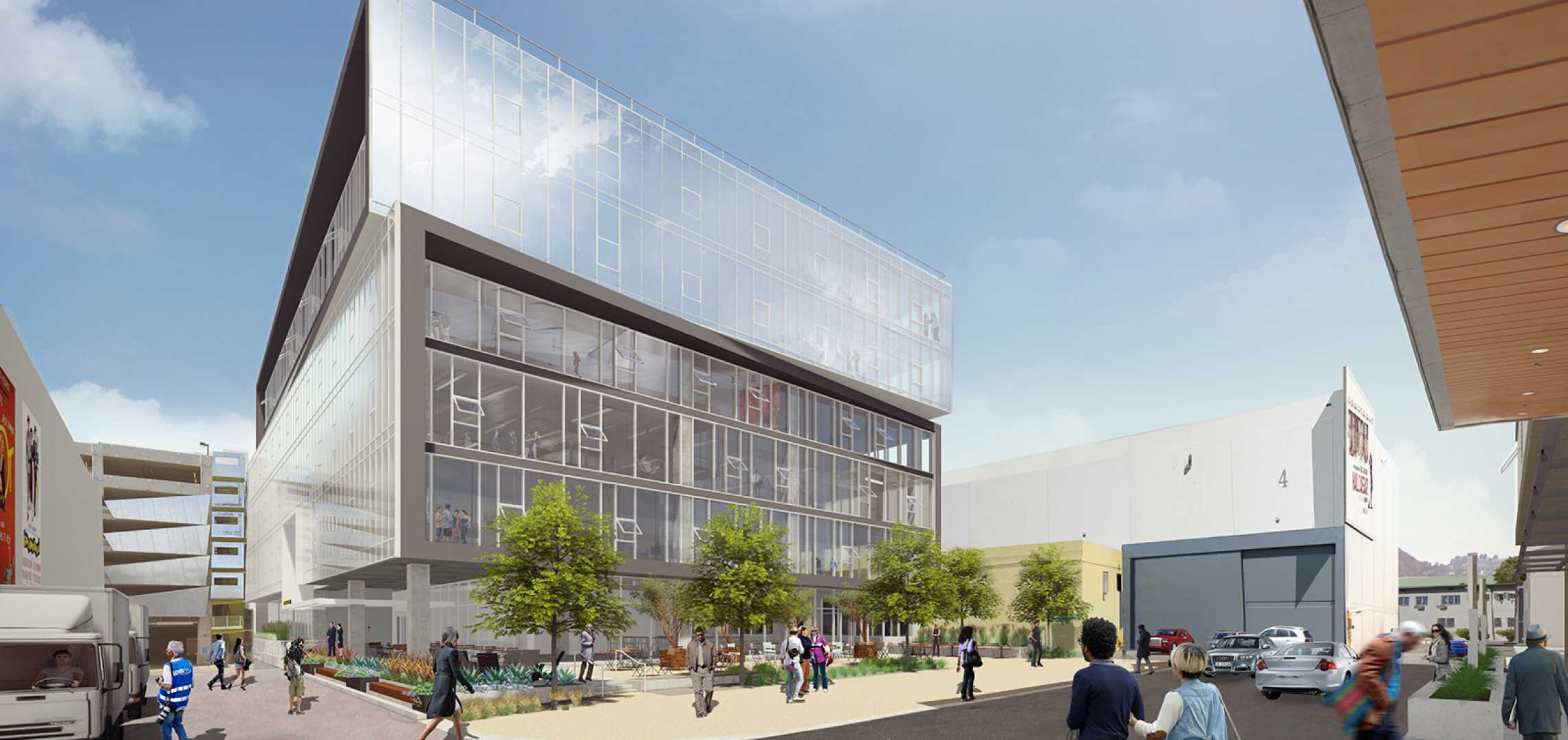 Construction Goes Vertical for Another Office Building at The Lot ...