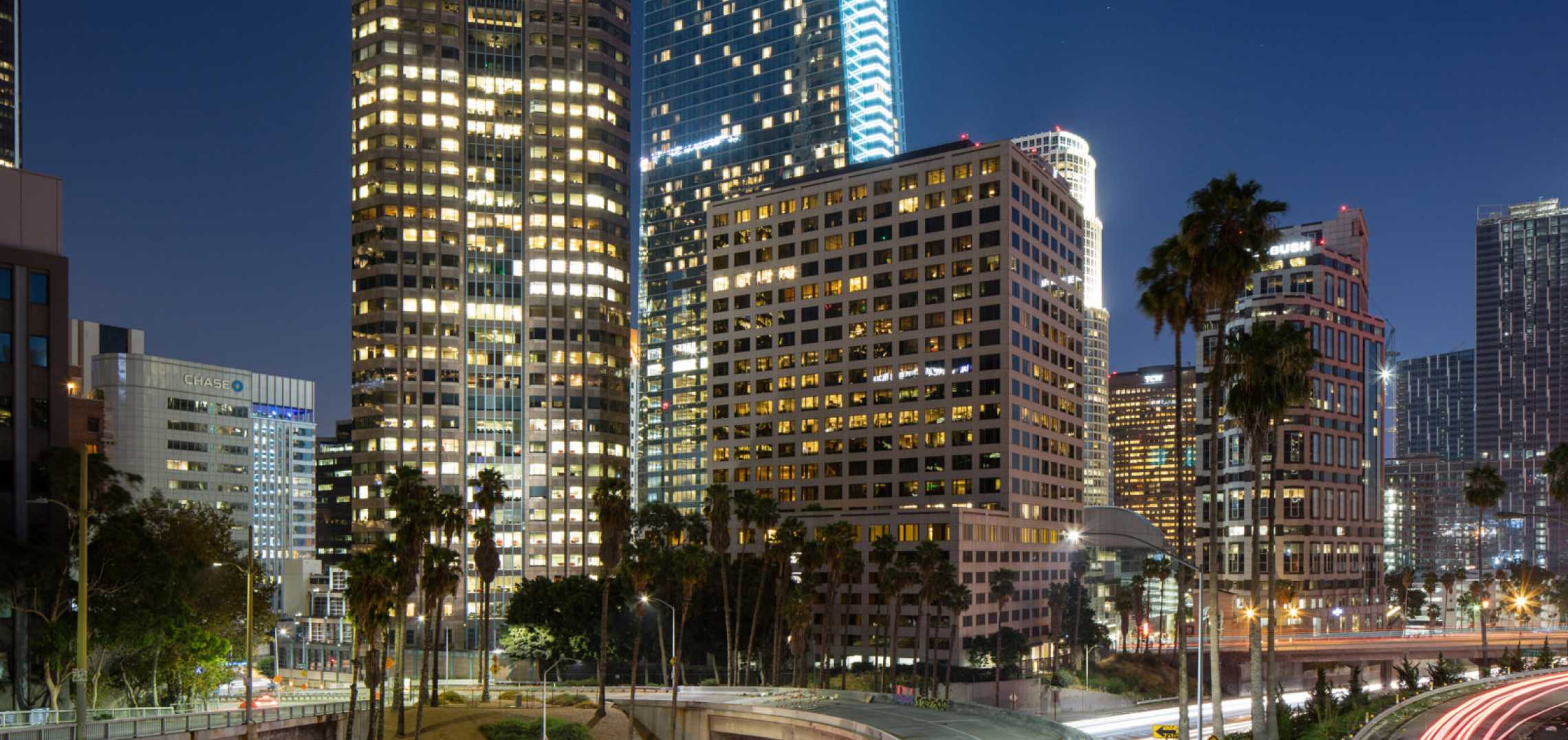 Throwback Thursday: DTLA Skyline Overlooking the Harbor Freeway ...