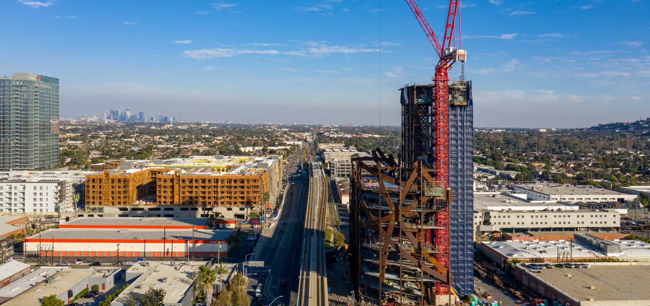 Steel Frame of Wrapper Continues to Rise at La Cienega/Jefferson ...