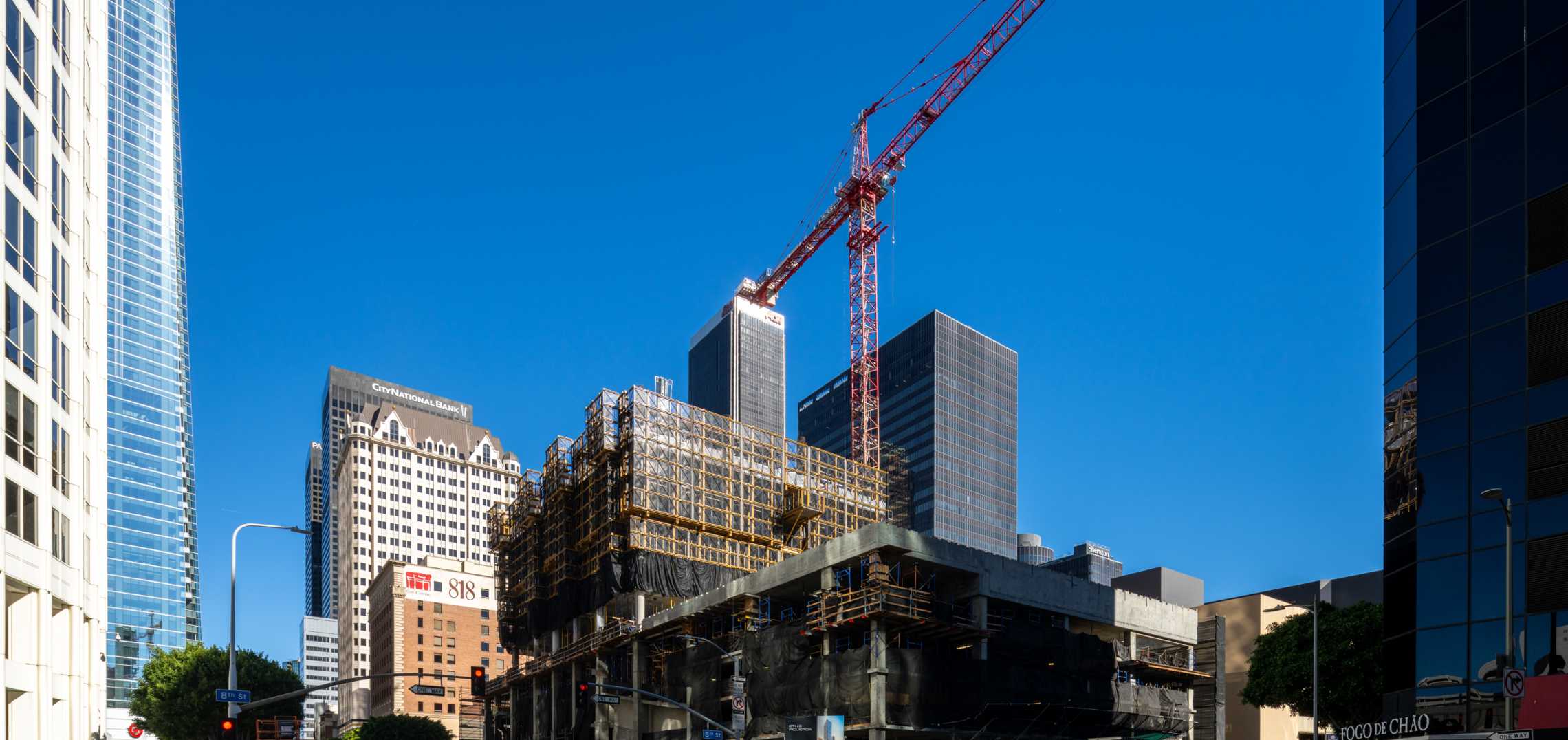 42-story apartment tower rises at 8th & Figueroa | Urbanize LA