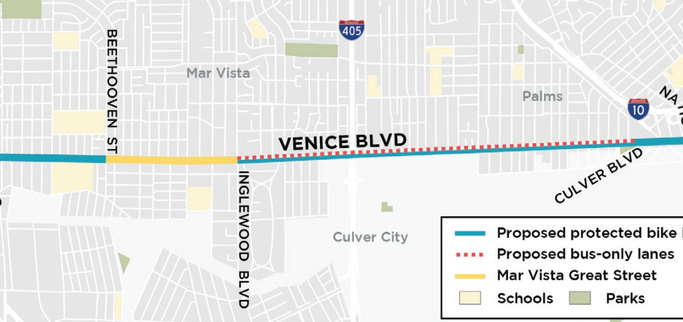 Bus-only lanes, protected bike lanes coming to Venice Boulevard ...