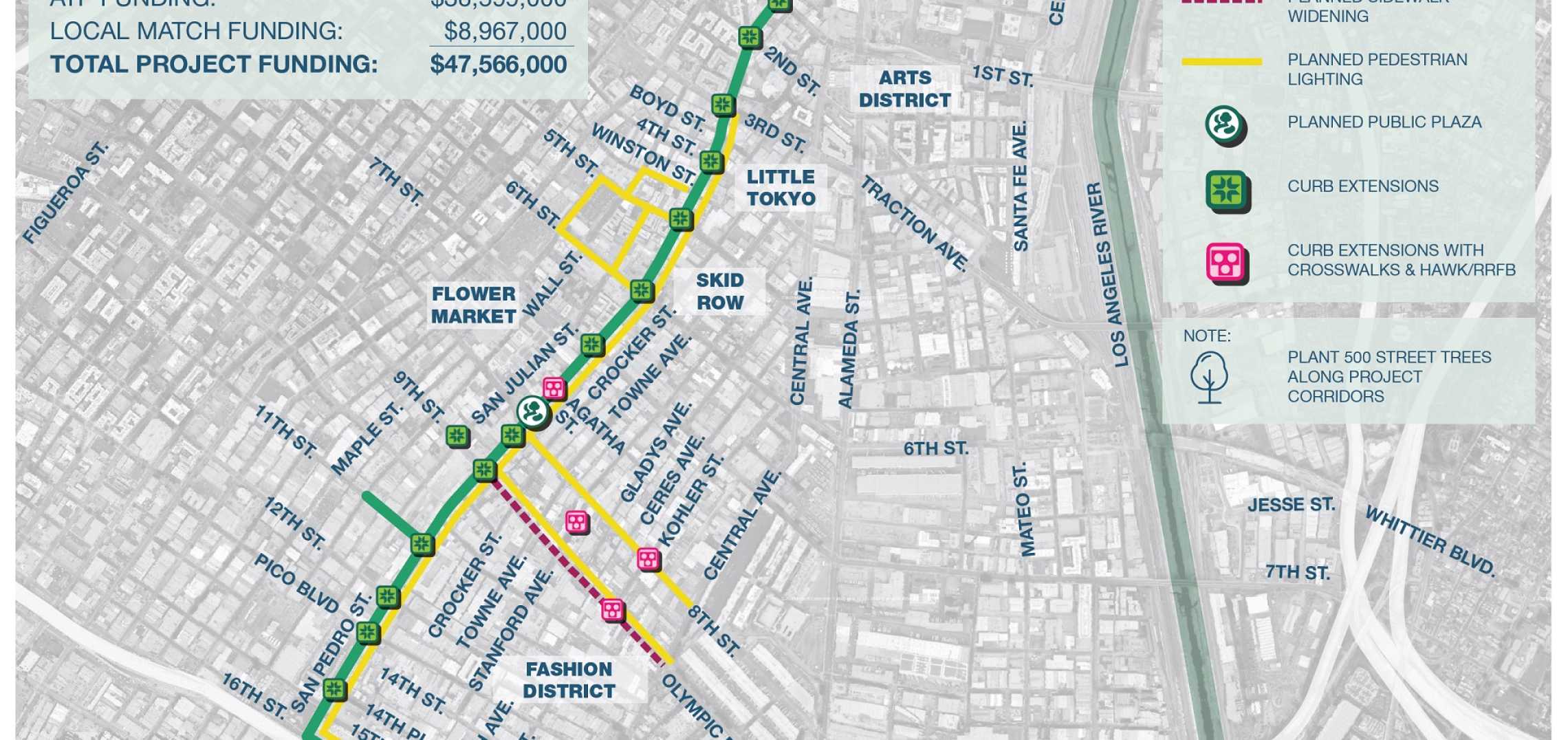 Bike lanes, safety infrastructure coming to San Pedro Street in DTLA ...