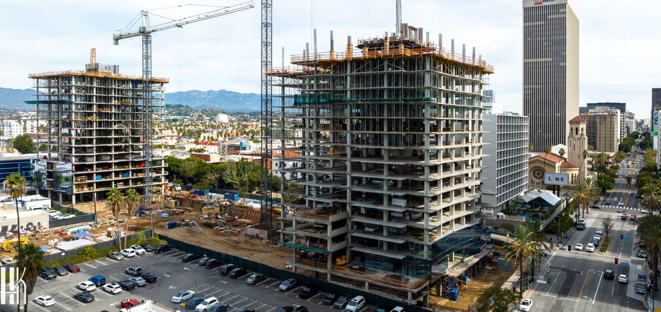 Two apartments towers sprout at 3545 Wilshire Boulevard | Urbanize LA