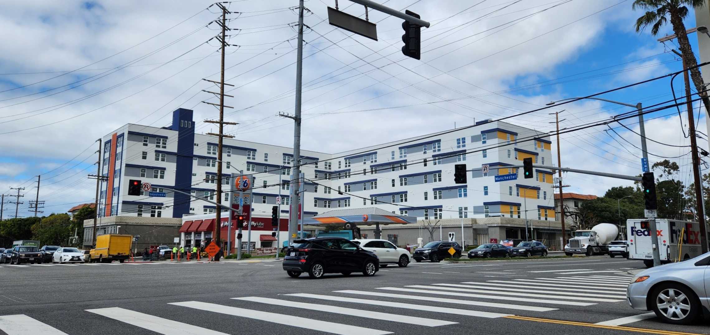 Residential-retail complex unwrapped at 8521 Sepulveda Boulevard ...