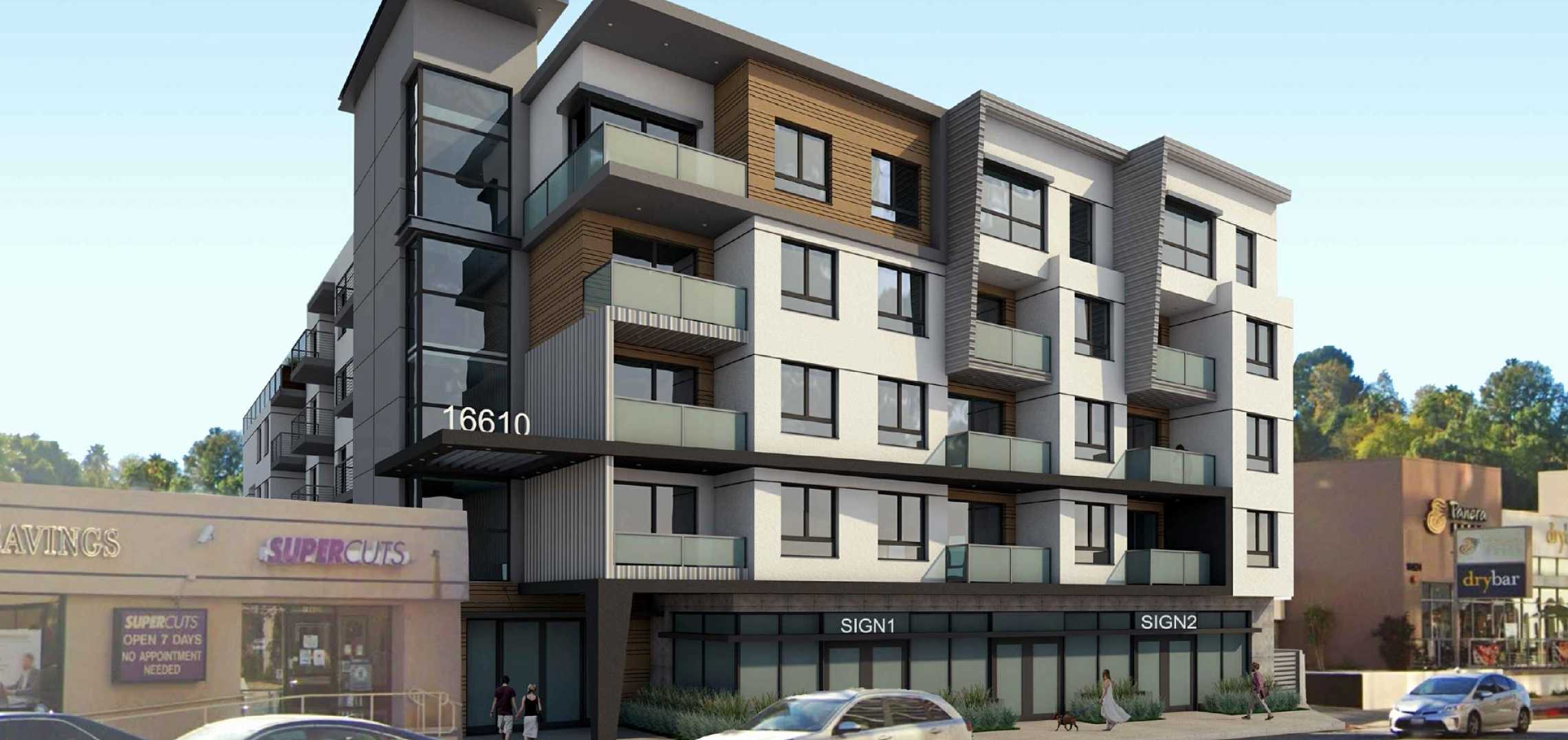 Mixed-use apartment building proposed at 16610 W Ventura Boulevard in ...