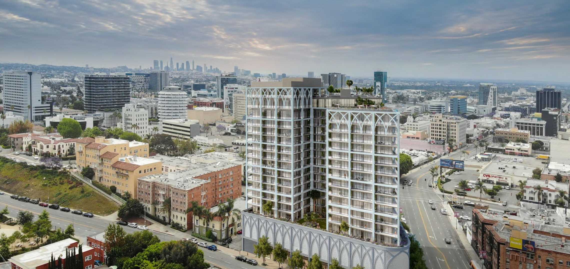 20-story, 223-unit apartment tower planned at 1830 N Cahuenga Boulevard ...