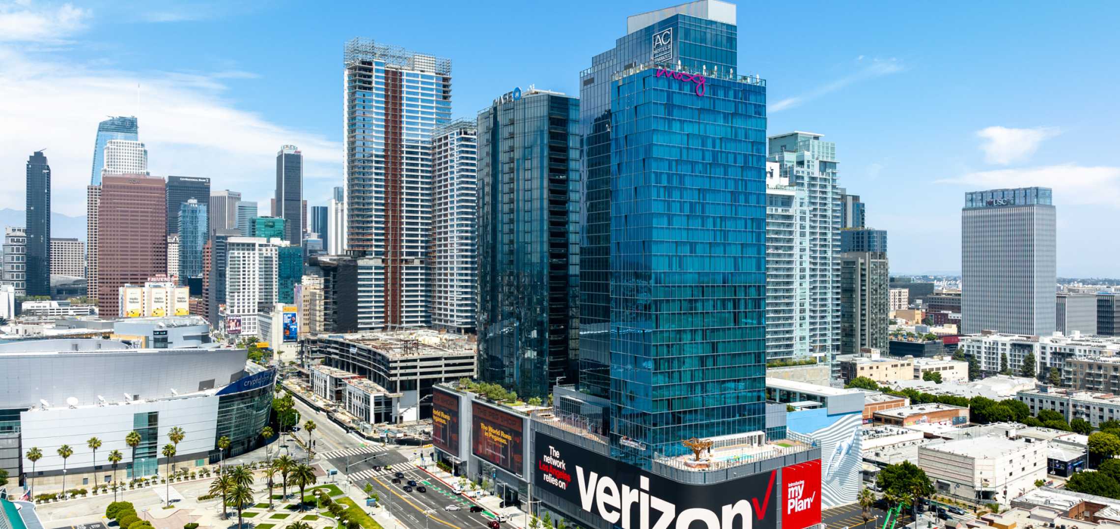 Moxy + AC Hotel tower completed at 1260 S Figueroa Street in DTLA ...