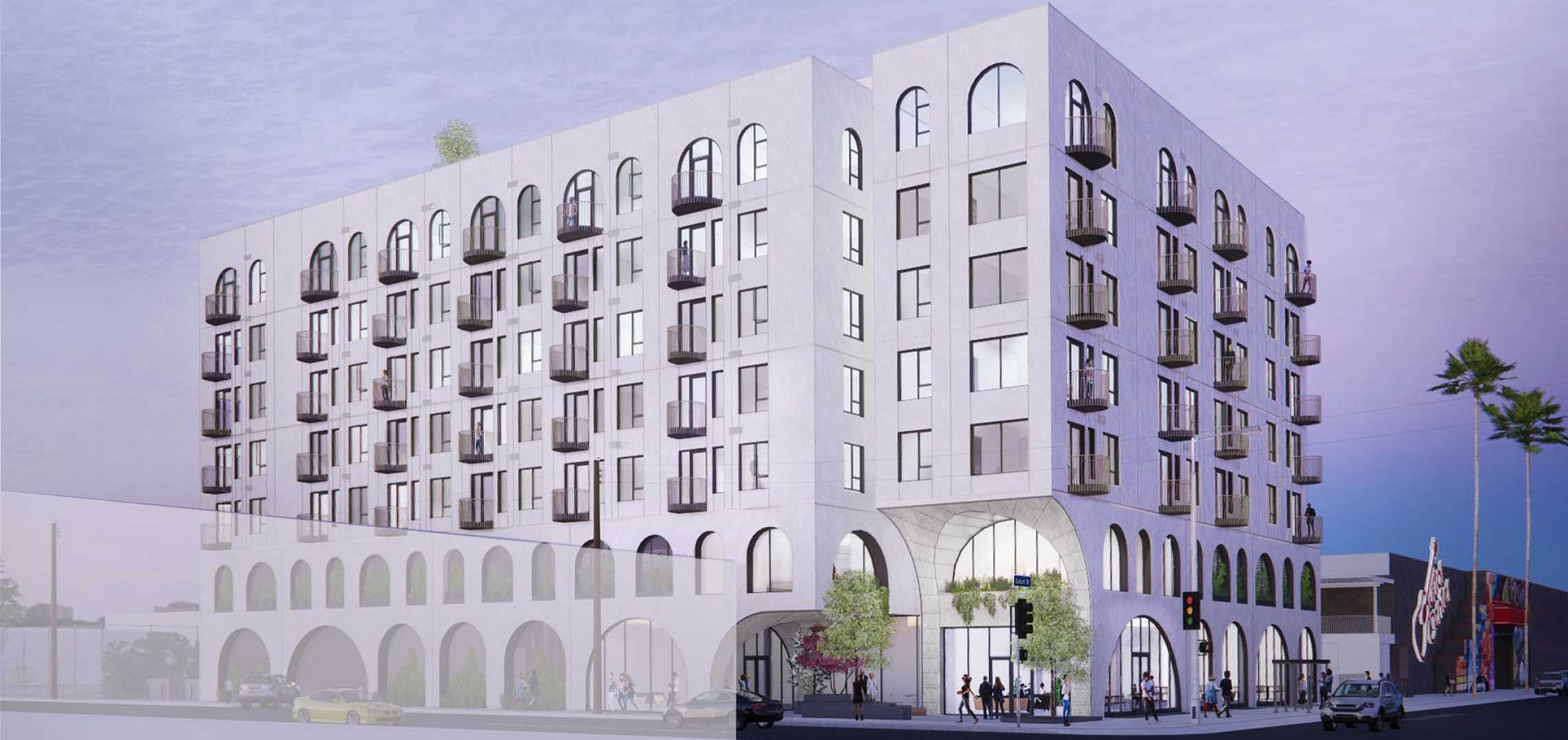 Uncommon plans 123 apartments + retail at 7441 W Sunset Boulevard in ...