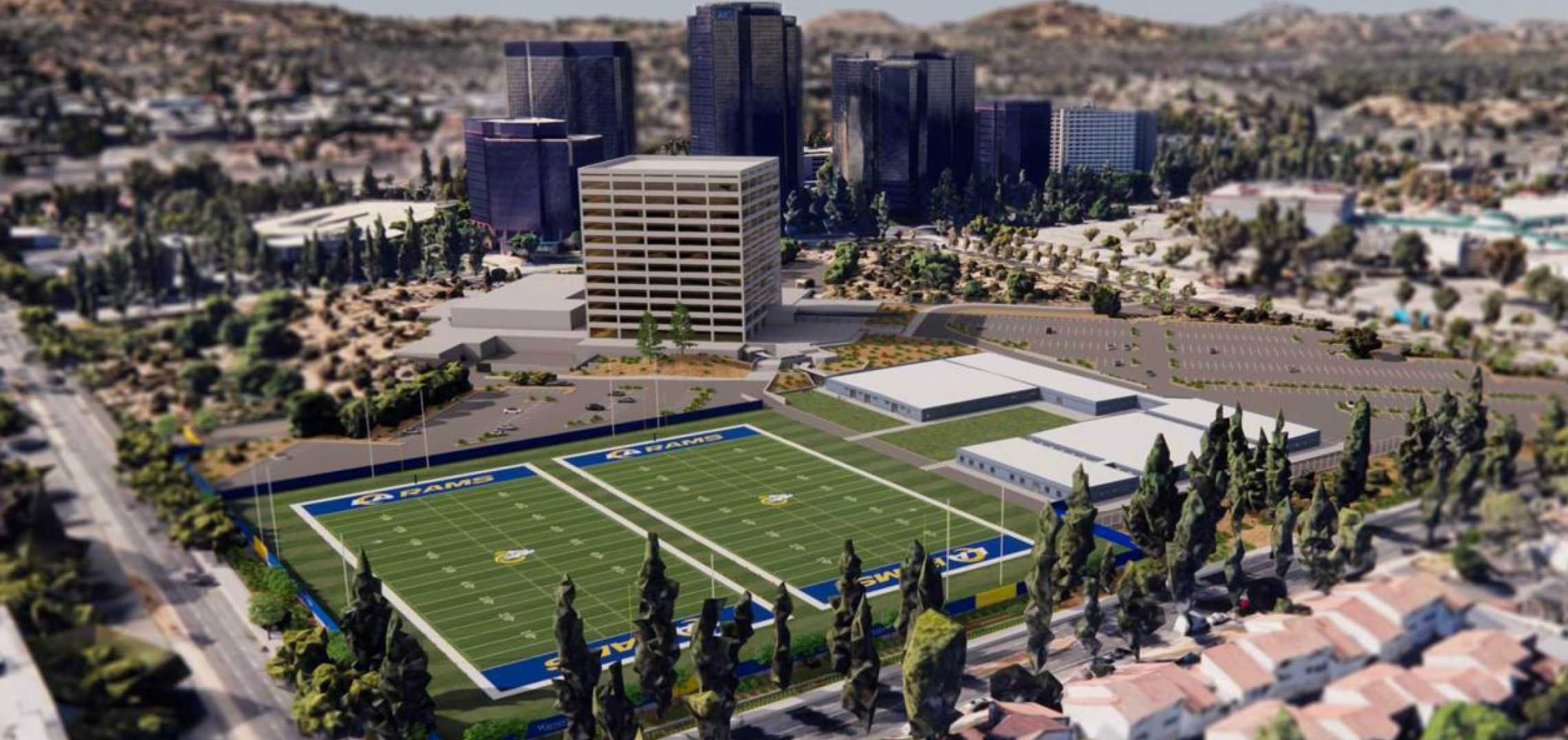 Details emerge for LA Rams practice facility at 21555 Oxnard Street in ...