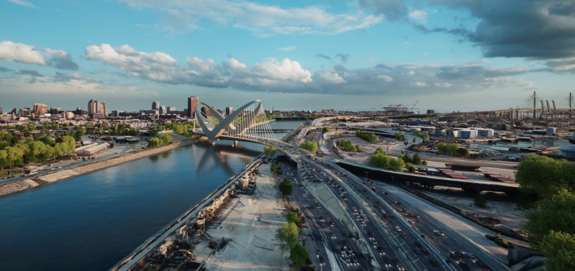 Renderings revealed: $900M replacement for Shoemaker Bridge | Urbanize LA