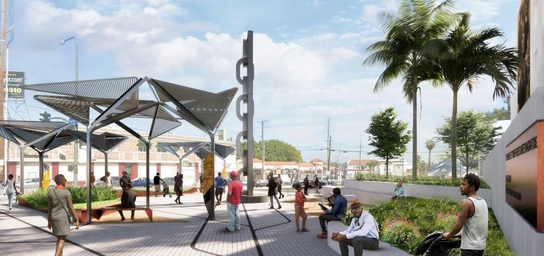 More Destination Crenshaw park space underway | Urbanize LA