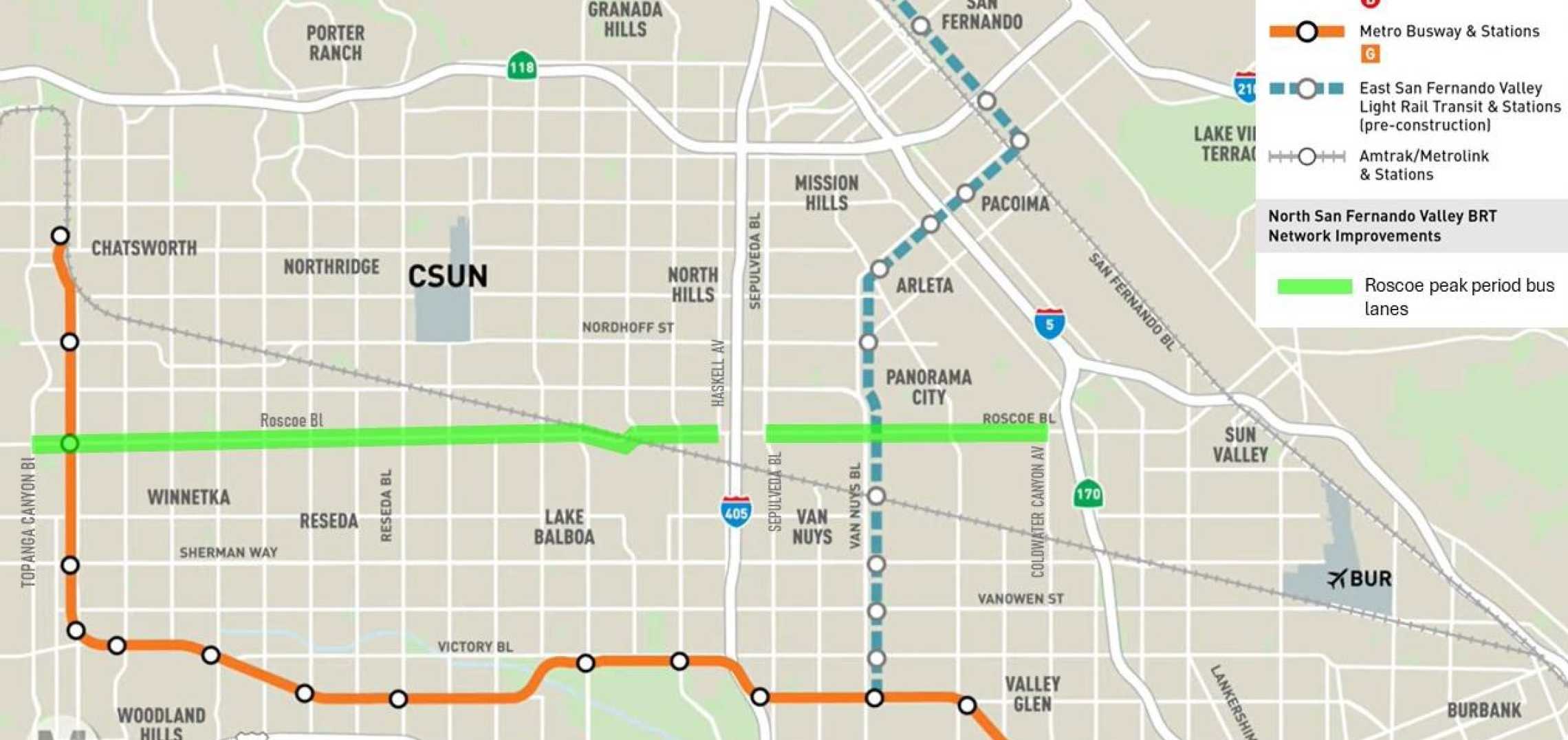 Peak-hour bus lanes coming to Roscoe Boulevard | Urbanize LA