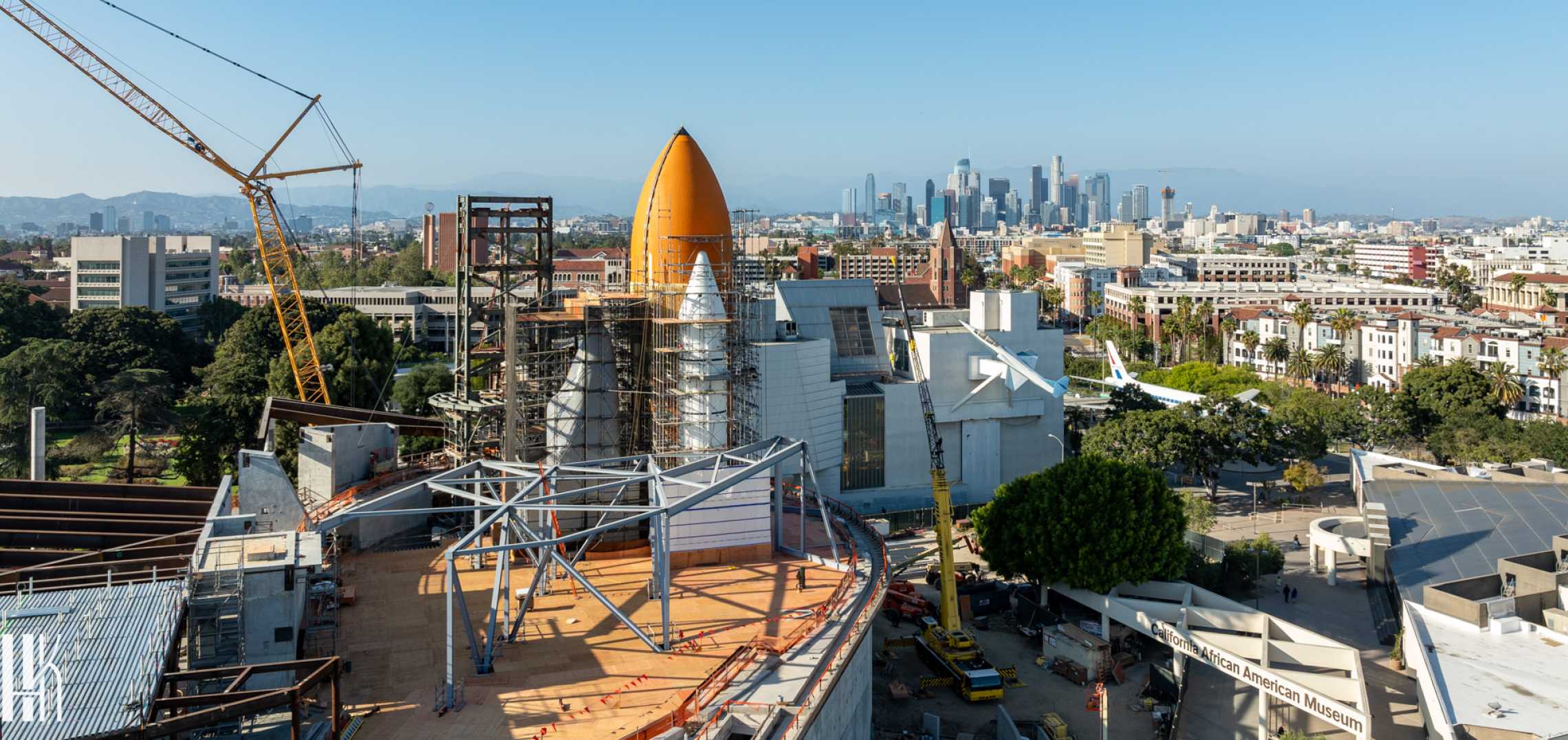 Exterior of Samuel Oschin Air and Space Center starts to take shape ...