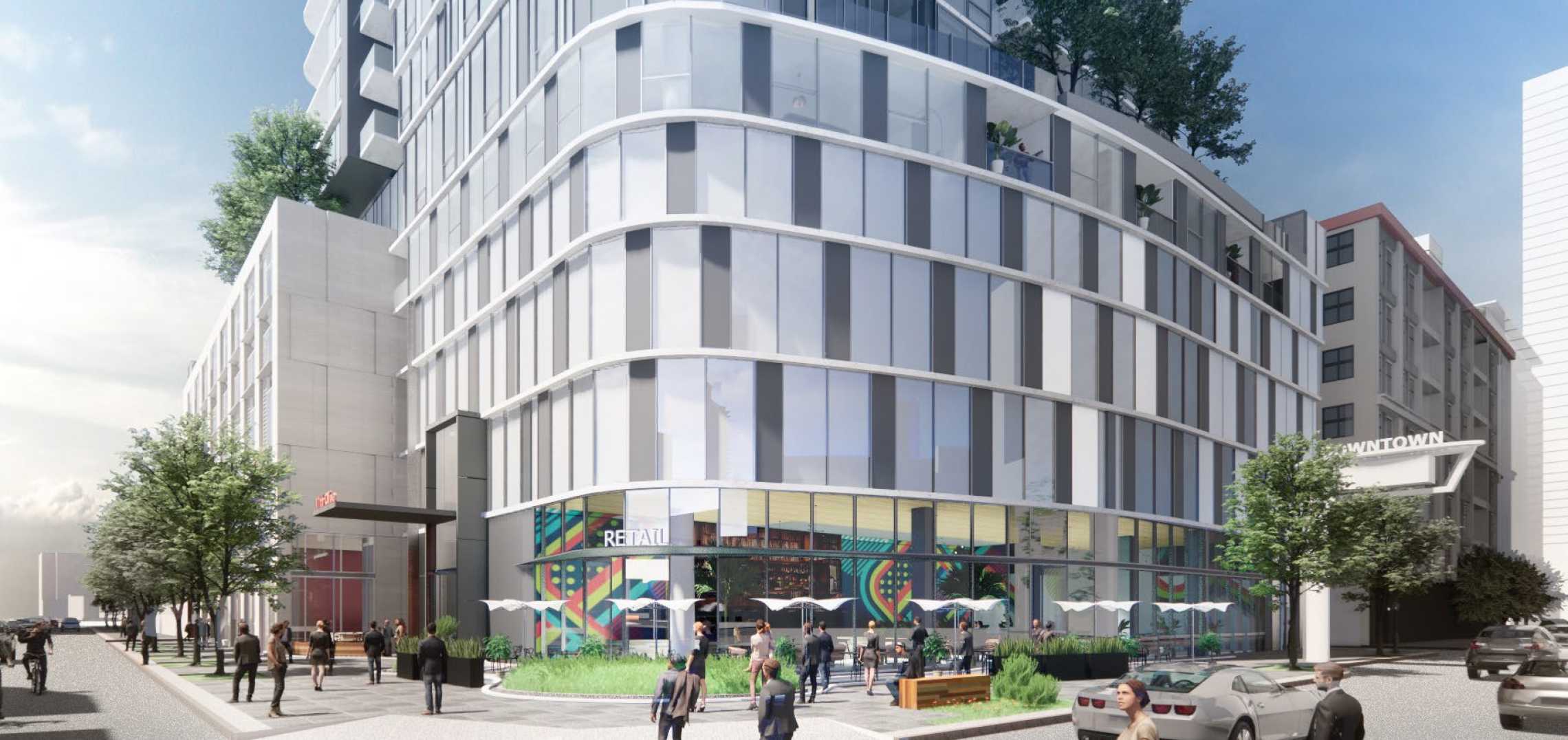 Fresh renderings for proposed DTLA high-rise at 1105 S. Olive Street ...