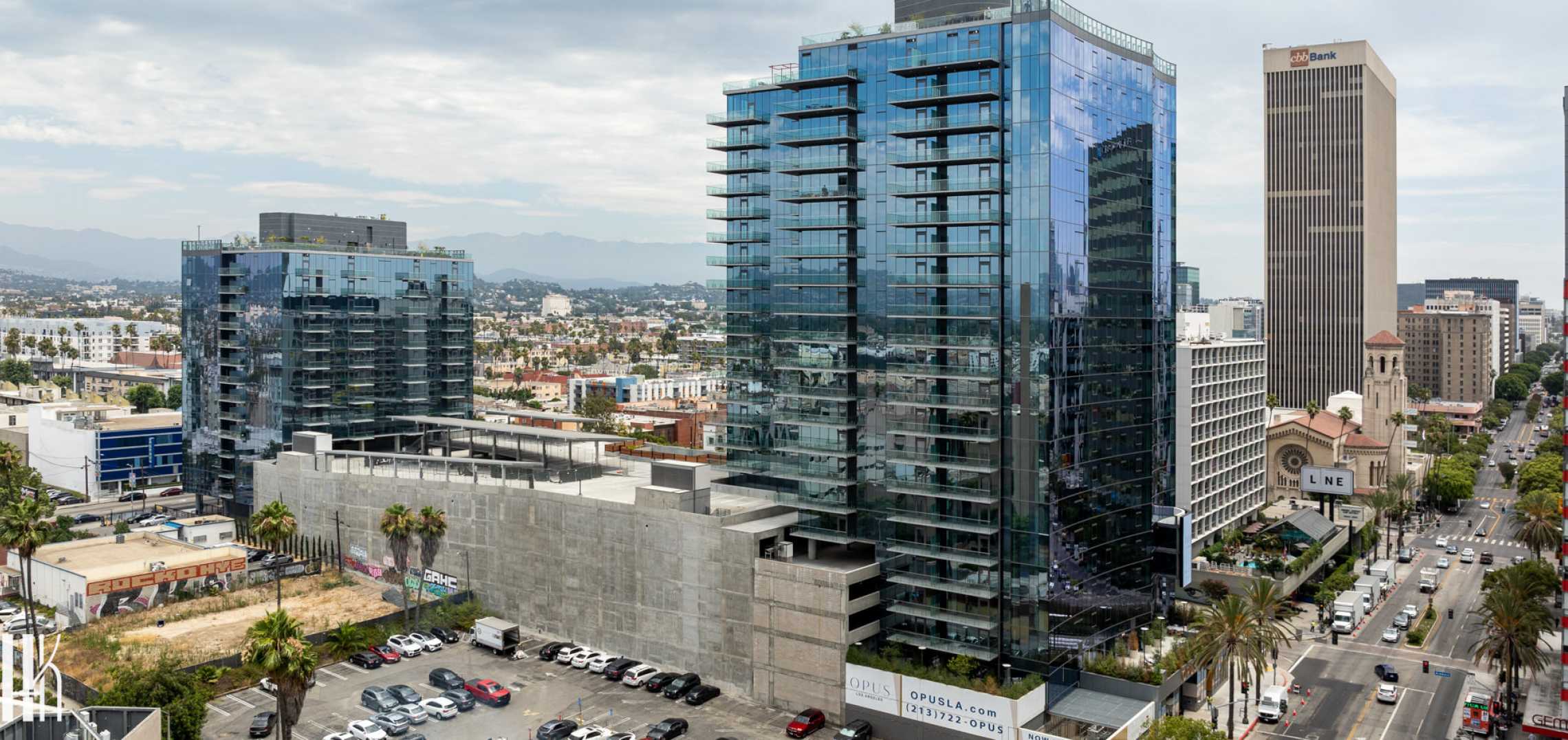 Rendering vs. Reality: Opus apartment towers at 3545 Wilshire in ...