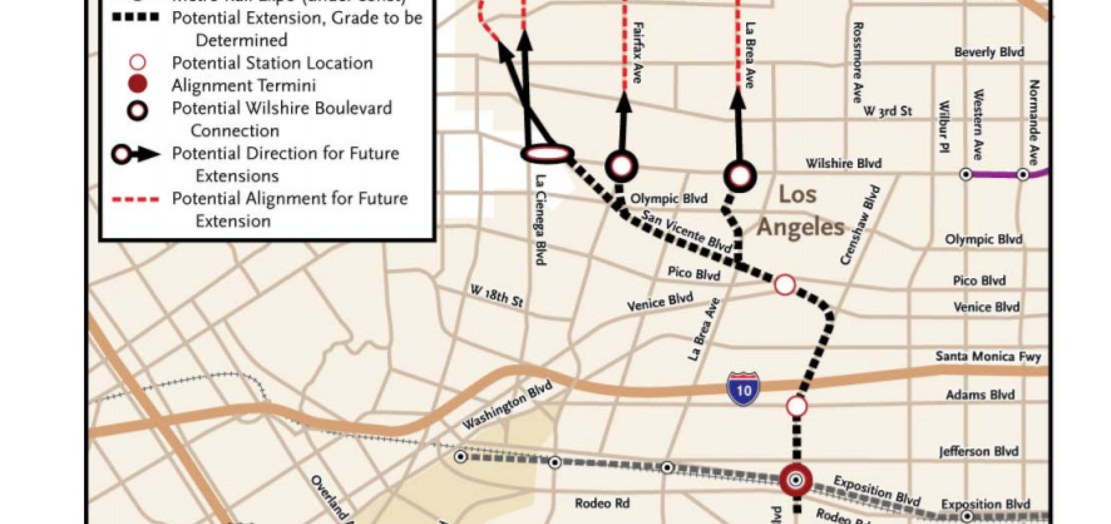 Breaking Down Our Options for a Crenshaw Line Extension | Urbanize LA