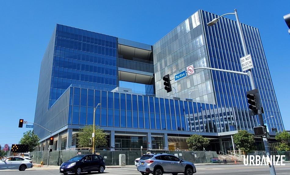 Work wraps up for Lumen office complex on Olympic | Urbanize LA