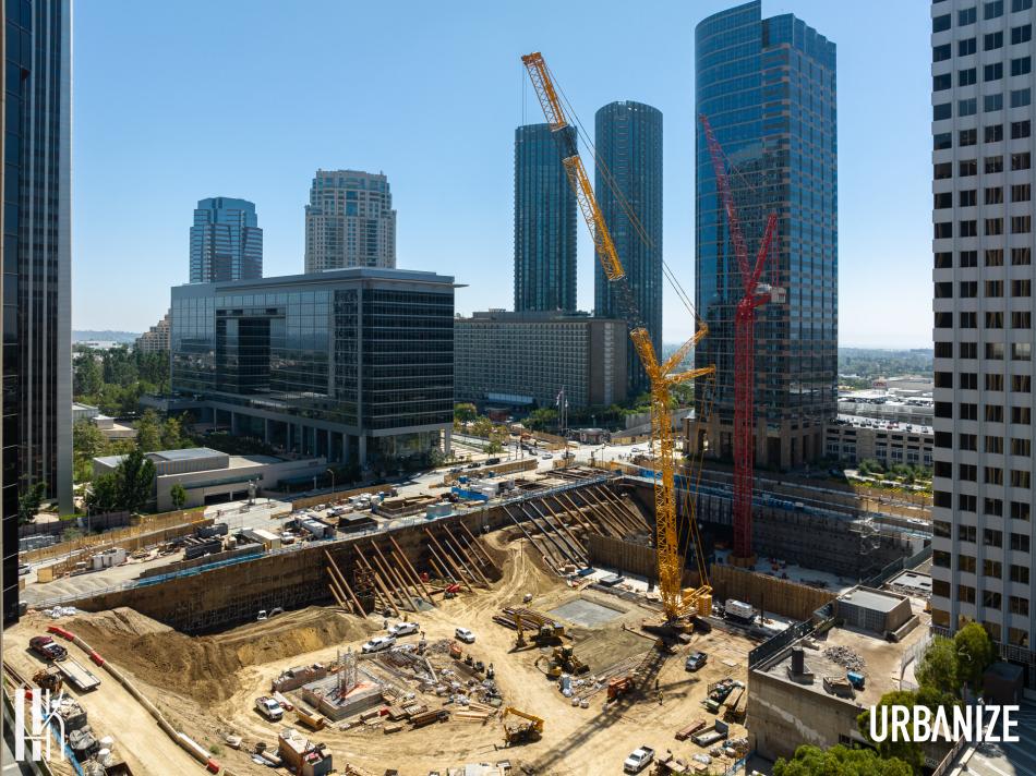 Tower crane arrives at Century City Center site | Urbanize LA